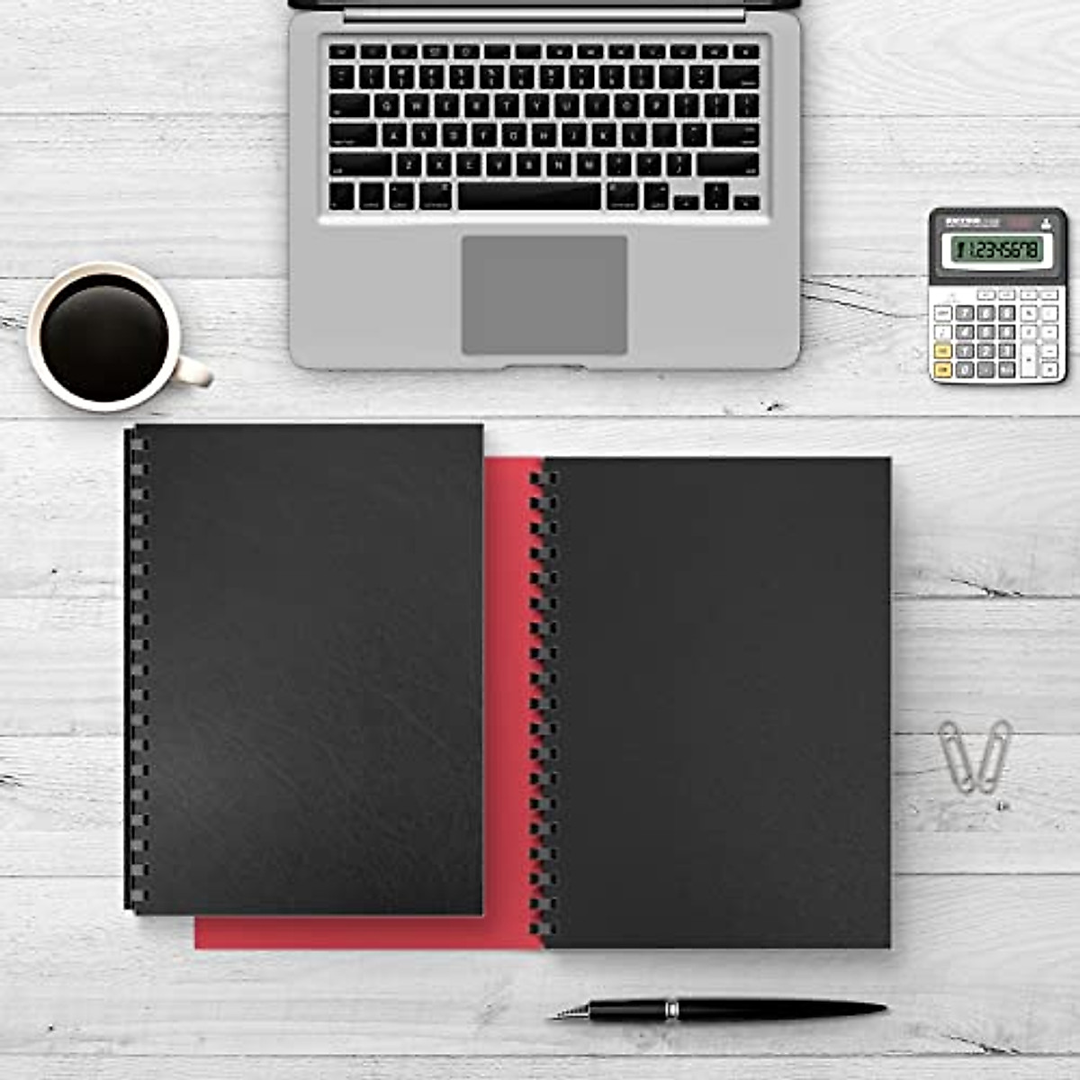Binditek 50 Pack 16mil Leather Textured Polycovers - Binding Presentation Covers for Business Reports and Proposals 8-1/2 x 11 Inches,Black Binding Back Covers