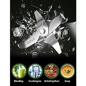 Wantjoin Professional Blender Commercial Soundproof Quiet blender Removable shield for Crushing ice,smoothie,puree,Blender for kitchen