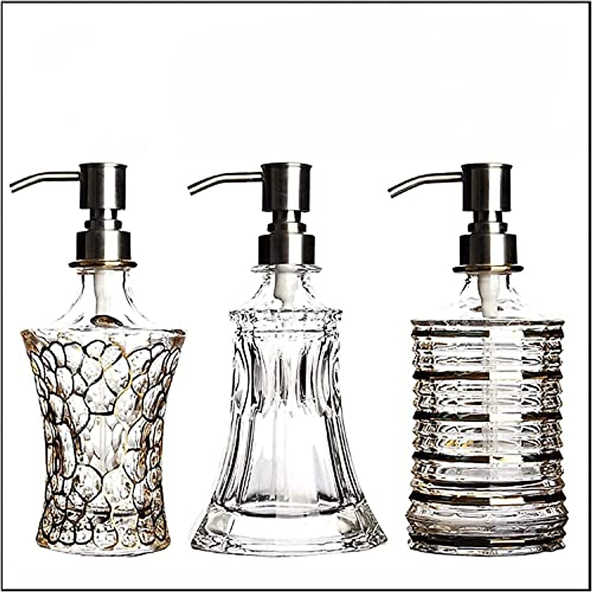 Soap Dispenser Soap Dispenser Bottle with Pump Liquid Dispenser Gilded Soap Dispenser, Liquid Dish Dispensers Bottles (Color : Soap Dispenser E)