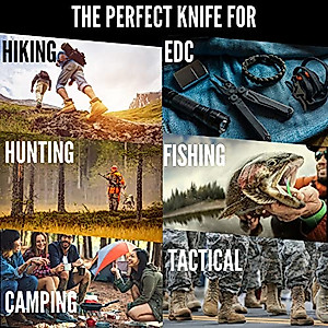 Honey Badger Drop Point Pocket Knife - 3.19" Folding Pocket Tactical Knife for Women & Men, Drop Point Blade Camping Knife, Stainless Steel Pocket Knife for Utility Work (Green, 8Cr13Mov, 3.19"/81mm)