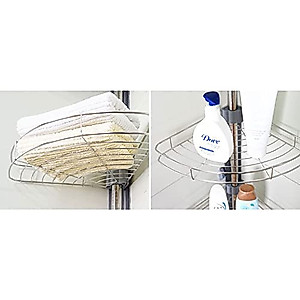 Stainless Steel 3-Tier Corner Bathroom Shampoo Rack Shelf Storage