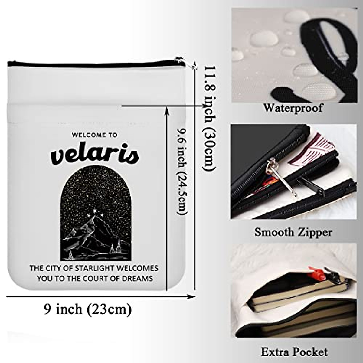 MAOFAED City of Starlight Book Sleeve Welcome to Velaris The City of Starlight Book Protector for Book Lover (Court of Dream)