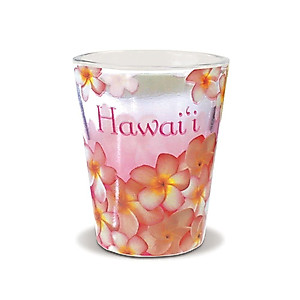 Pink Plumerias Short Shot Glass