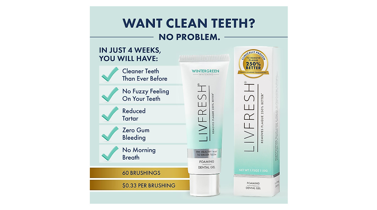LIVFRESH Toothpaste Gel - Proven Oral Care & Fresh Breath