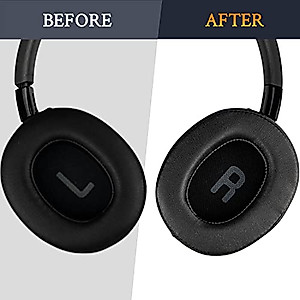 SOULWIT Earpads Replacement for JBL Tune 700(700BT)/710(710BT)/720(720BT)/750(750BT,750BTNC)/760(760NC)/770(770NC) Headphones, Ear Pads Cushions with Softer Noise Isolation Foam (Black)