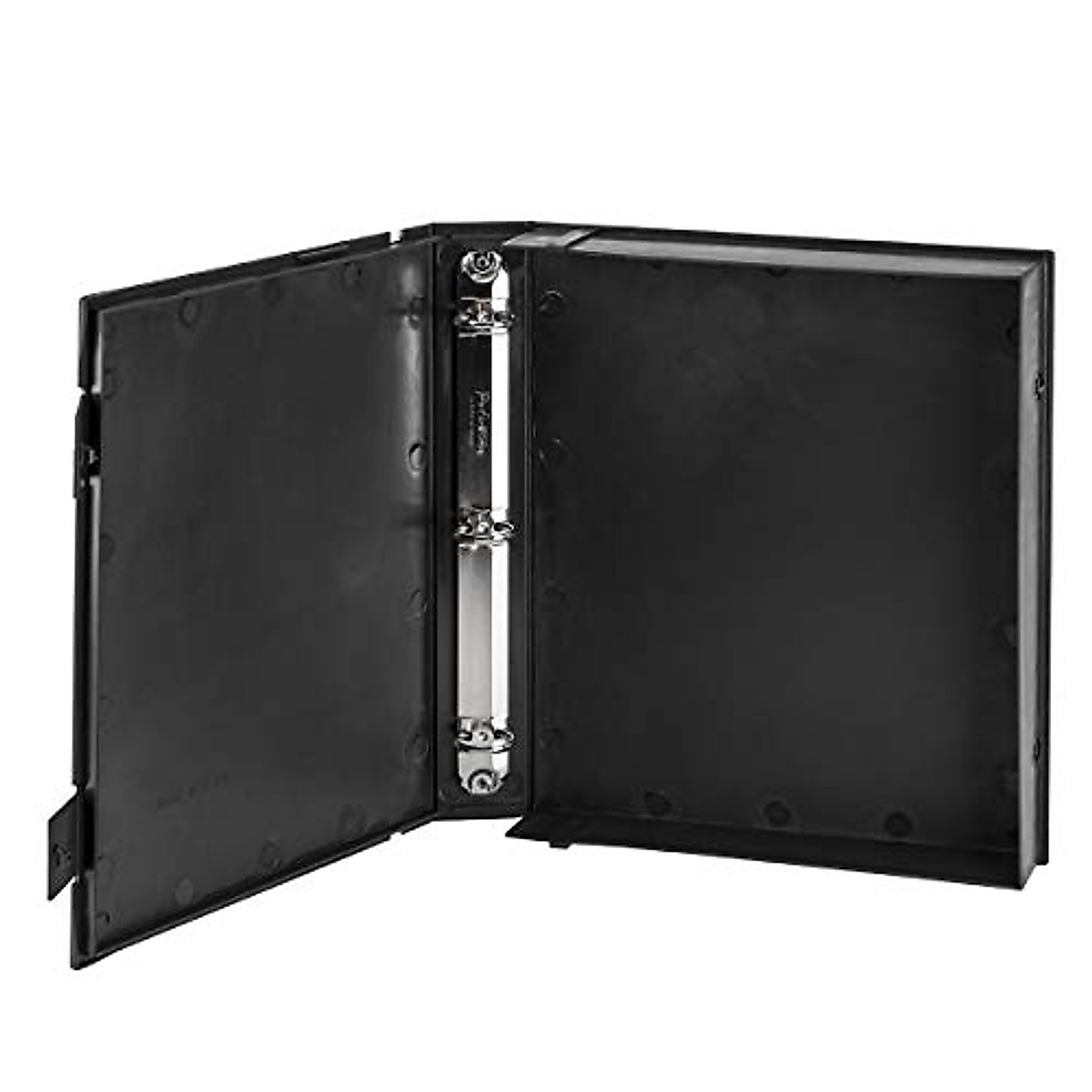 Adorama Plastic Storage Binder Box with 3 'O'-Rings, 9x11", Portrait Format, Color: Black