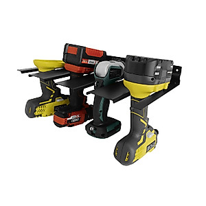 STOLUTION Drill Storage Rack | Holds 4 Drills | Heavy Duty & Sturdy | Wall Mounted Organizer for Garage, Shed, Workshop, Home, Shop | Easy to Install (Power Tool Organizer, Power Tool Rack)