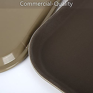 PETTYOLL 2PCS Cafeteria Trays, 12" x 16" Inch Plastic Restaurant Serving Trays, Restaurant Grade Non-Slip Trays for School Lunch, Diner, Commercial Kitchen Restaurant Equipment