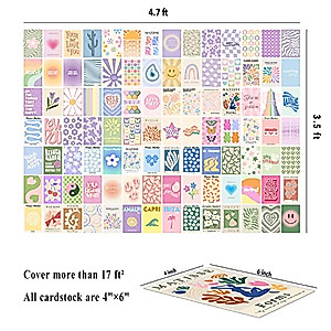 ANERZA 100 PCS Danish Pastel Room Decor, Wall Collage Kit Aesthetic Pictures, Posters for Room Aesthetic, Cute Bedroom Photo Wall Decor for Teen Girls, Dorm Trendy Matisse Wall Art, Gifts for Girls