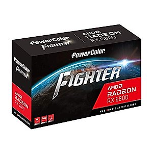 PowerColor Fighter AMD Radeon™ RX 6800 Gaming Graphics card with 16GB GDDR6 memory, powered by AMD RDNA™ 2, Raytracing, PCI Express 4.0, HDMI 2.1, AMD Infinity Cache