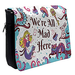 Ambesonne Fantasy Cross Body Messenger Bag, Alice in Wonderland, Unisex