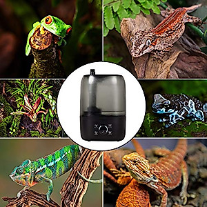 REPTI ZOO 4L Reptile Fogger Mister Tank Reptile Terrariums Humidifier Digital Tank Timing Terrarium Humidifier Smart Touch Screen Adjustable Fogger for Reptiles Amphibians Herps