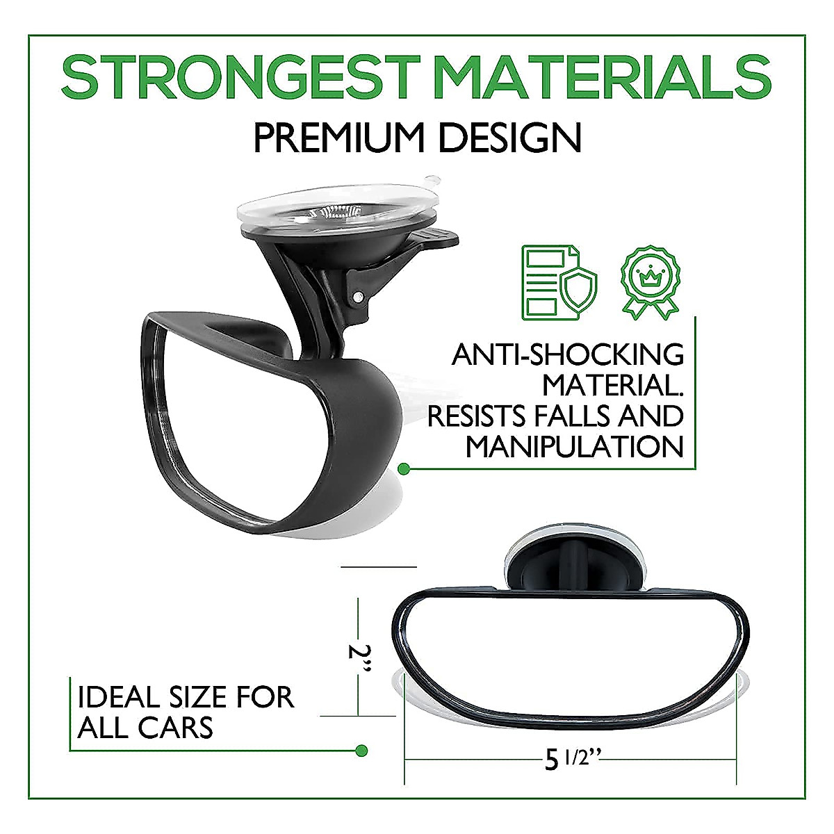 Lebogner Baby Car Mirror & Kick Mat Auto Seat Back Protectors + 3 Organizer Pockets