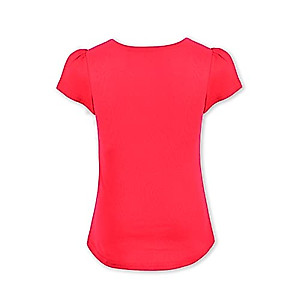 L.O.L. Surprise! Dolls Girls’ Short Sleeve Shirt 4 Pack for Little and Big Kids – Grey/Pink/Red/Blue