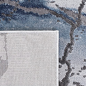 SAFAVIEH Craft Collection Area Rug - 5'3" x 7'6", Grey & Blue, Modern Abstract Design, Non-Shedding & Easy Care, Ideal for High Traffic Areas in Living Room, Bedroom (CFT877L)