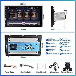 Car Radio Single Din Car Stereo with Apple Carplay Android Auto,FM/AM Radio Hikity 9 Inch Touch Screen Bluetooth Car Audio Receivers Support Phone Mirror Link USB Steering Wheel Control + Backup Cam