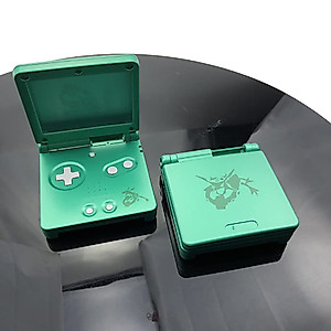 Limited Edition Replacement Housing Shell for GBA SP Gameboy Advance SP Housing Case Cover Screws (Green Rayquaza)