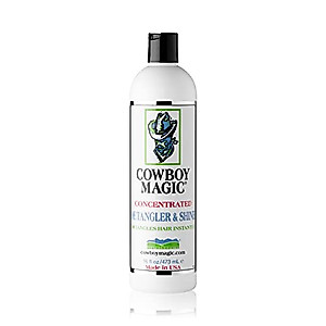 Cowboy Magic Concentrated Detangler and Shine Great for Pets and Human Hair! (16 fl oz (473 mL)),White