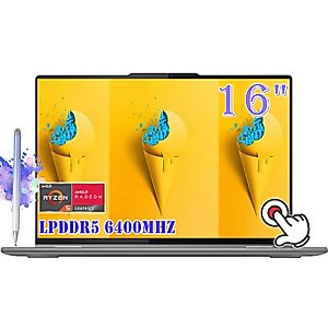 Lenovo - Yoga 7 16" WUXGA 2 in 1 Touch Screen Laptop - AMD Ryzen 5 7535U(Beats i7 1255U) Backlit KB Fingerprint Reader Arctic Grey Win11W/Stylus Pen (8 GB RAM | 512 GB SSD)