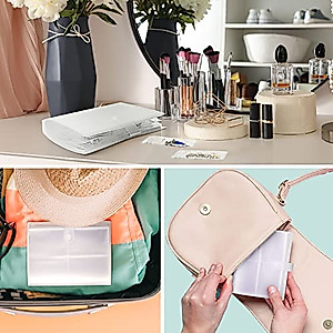 2 Pcs Transparent Jewelry Organizer Book Travel Jewelry Storage Book Portable Jewelry Album with Clear PVC Bag for Earring Stud Ring Card Photos (160 x 2 Card Slots and 100 PVC Bags)