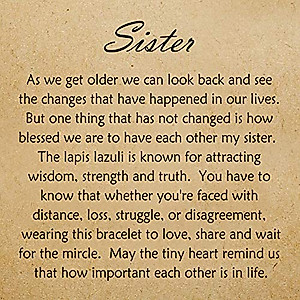 OFGOT7 Gifts for Sister Bracelets for Women Birthday Christmas – Bead Bracelet with Message Card & Gift Box - Sister Gifts from Sister