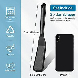 2 Pieces Silicone Thin Spatula Omelet Spatula Turner Long Crepe Spatula Heat Resistant Cooking Spatula Non Stick Pancake Spatula for Cooking Egg Burgers Pizza Pancake Steak Omelet (Black)