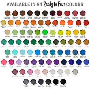 POURING MASTERS Jet Black Acrylic Ready to Pour Pouring Paint - Premium 32-Ounce Pre-Mixed Water-Based - for Canvas, Wood, Paper, Crafts, Tile, Rocks and More