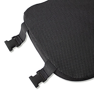 ErgoFoam Seat Cushion for Office Chair - Memory Foam Cooling Gel Coccyx Cushion for Tailbone Pain - Tailbone Cushion - Sciatica Pillow for Sitting (Black)