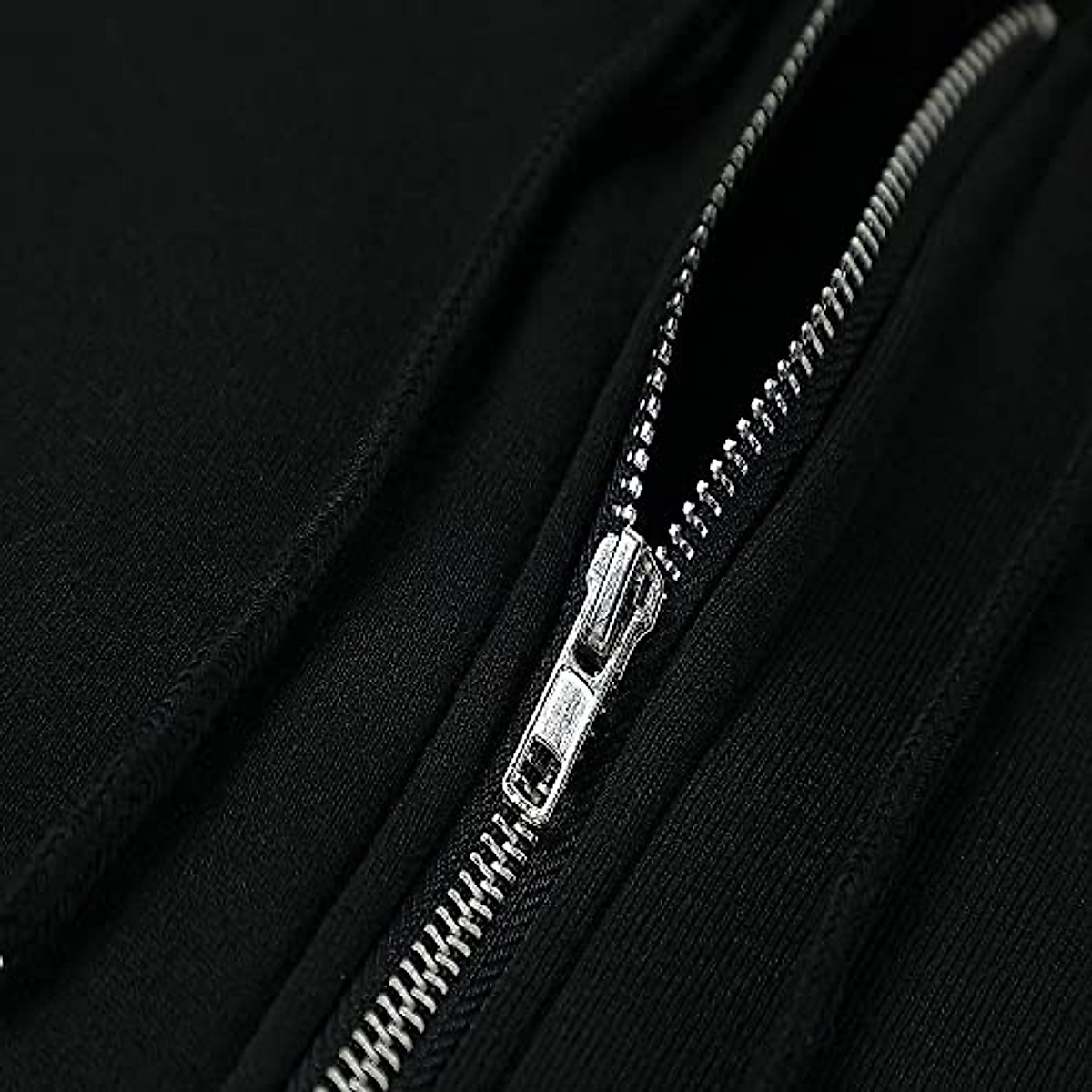 Women's Zip Up Hoodie Long Sleeve Fall Oversized Sweatshirts Casual Drawstring Y2K Hoodies Jacket With Pocket X-Large Black