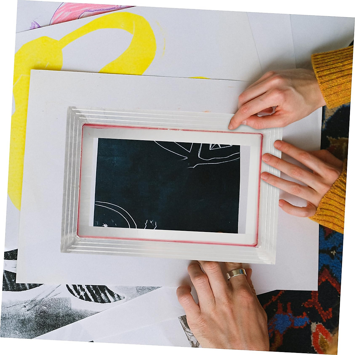 Aluminum Alloy Screen Printing Mesh Printing DIY Frame DIY Supplies DIY Tools Silk Screen Printing Frame Screen Starter Kit Frame for Screen Printing Screens for Screen Printing