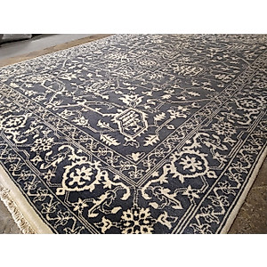 8' x 10' Gray New OUSHAK Rug Handmade Wool Capret#75795