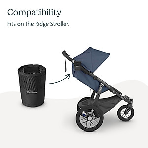 UPPAbaby Cup Holder for Ridge Stroller/Quick Attachment/Holds Beverages of Various Sizes/Folds Attached