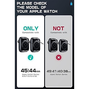 SUPCASE [Unicorn Beetle Pro] Designed for Apple Watch Series 7/6/SE/5/4 [45/44mm], Rugged Protective Case with Strap Bands (RoseGold)