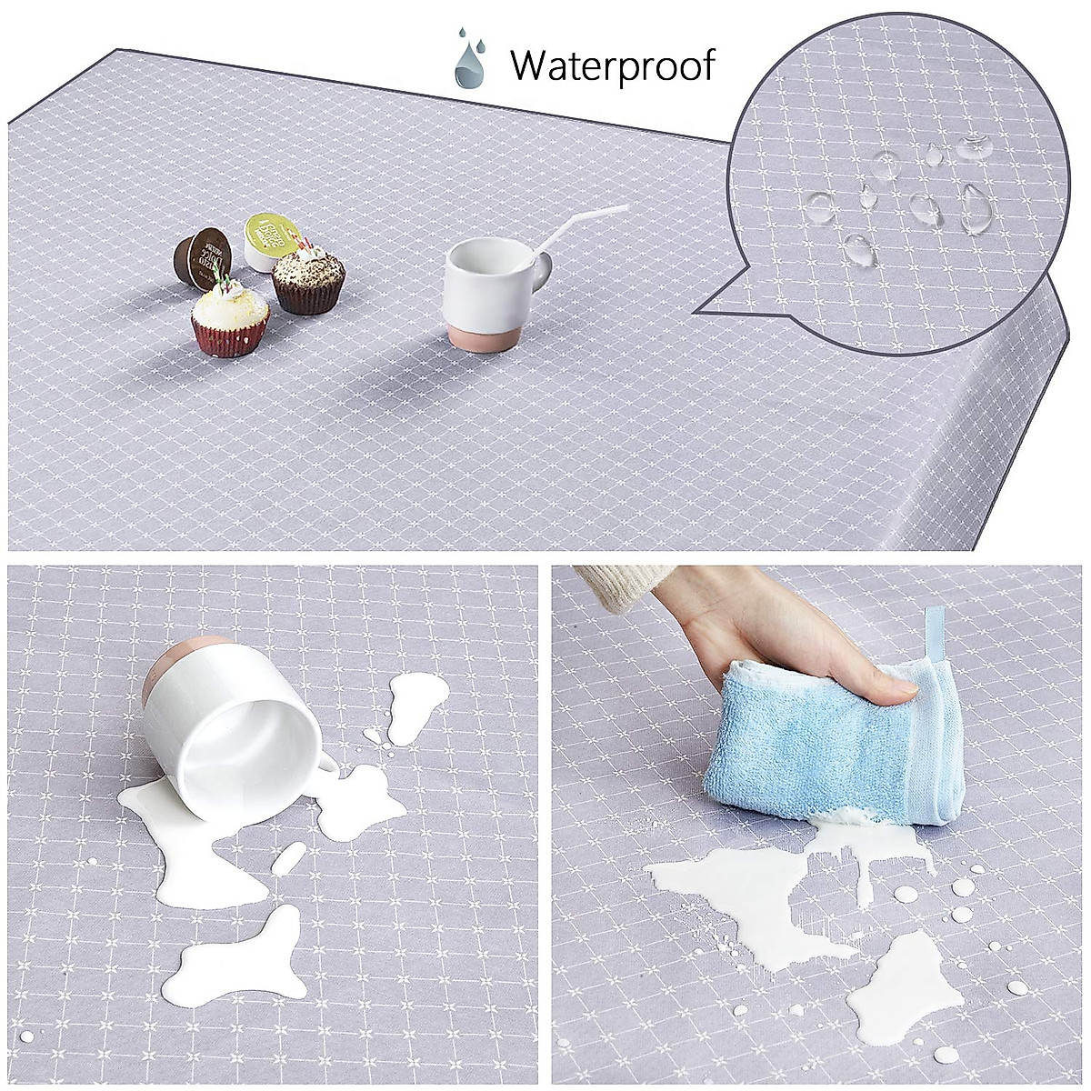 UBBCARE Splat Mat for Under High Chair Floor Mat Baby Waterproof Anti-Slip Splash Mess Mat Portable Play Mat and Table Cloth 51"