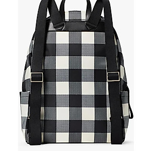 Kate Spade New York Chelsea Large Backpack, Black/White Gingham.