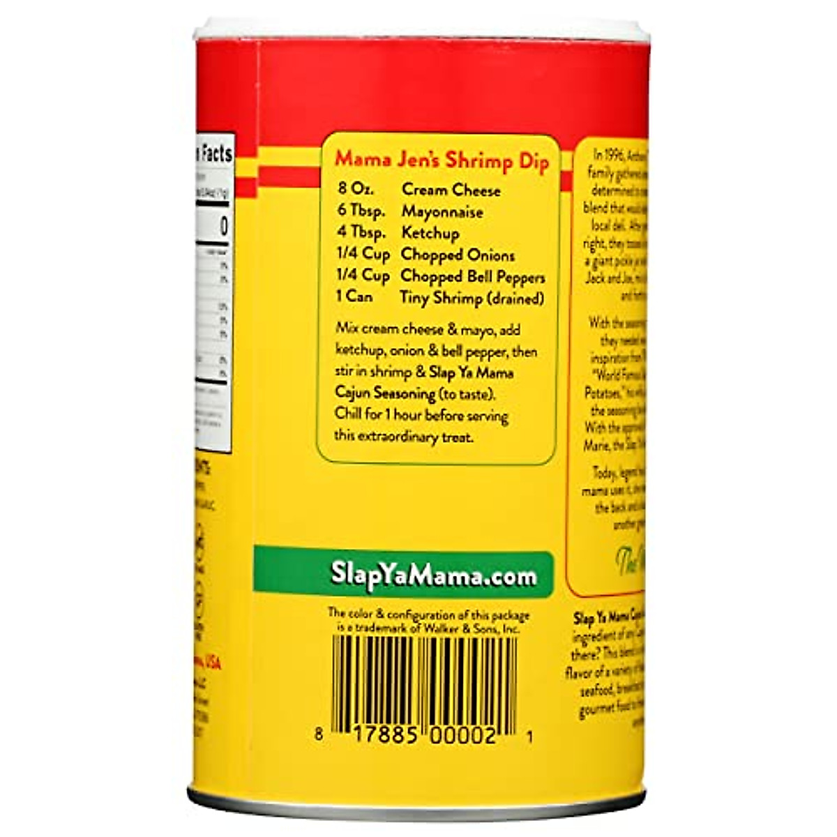 Walker & Sons Slap Ya Mama, Cajun Seasoning, 8 Oz Can