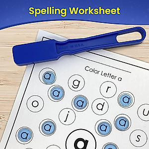 MR CHIPS Made in USA Bingo Magnetic Wand & ¾ Inch Blue 100 Upgraded Pieces Chips Plastic with Metal Rings - Support American Jobs