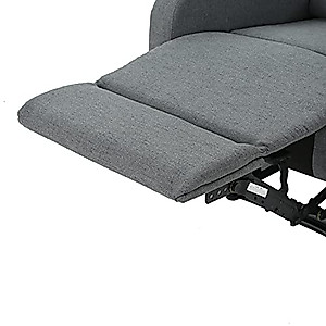 Christopher Knight Home Gaius Classic Fabric Recliner, Charcoal / Black