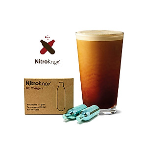 Nitroknox N2 Chargers for Nitro Cold Brew Coffee 10 Pack Non-threaded Pure Nitrogen Cartridges
