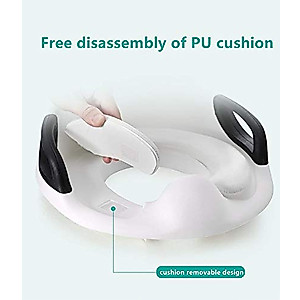 Potty Training Seat for Boys Girls Kids Toddlers Toilet Training Seat Potty Seat for Baby with Detachable Soft Cushion Sturdy Handle and Backrest