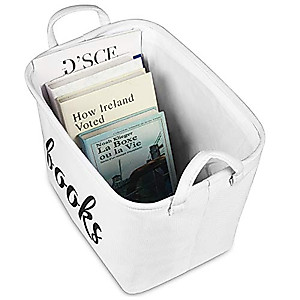 GIRVEM Books Storage Basket, Organizer Box for Baby, Kids or Pets - Storage Bins