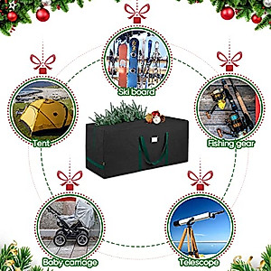 BALEINE 9 ft Christmas Tree Storage Bag, Heavy Duty 900D Oxford Fabric with Reinforced Handles and Dual Zippers Wide Opening, Extra Large Storage Container for Trees and Decorations (Black)