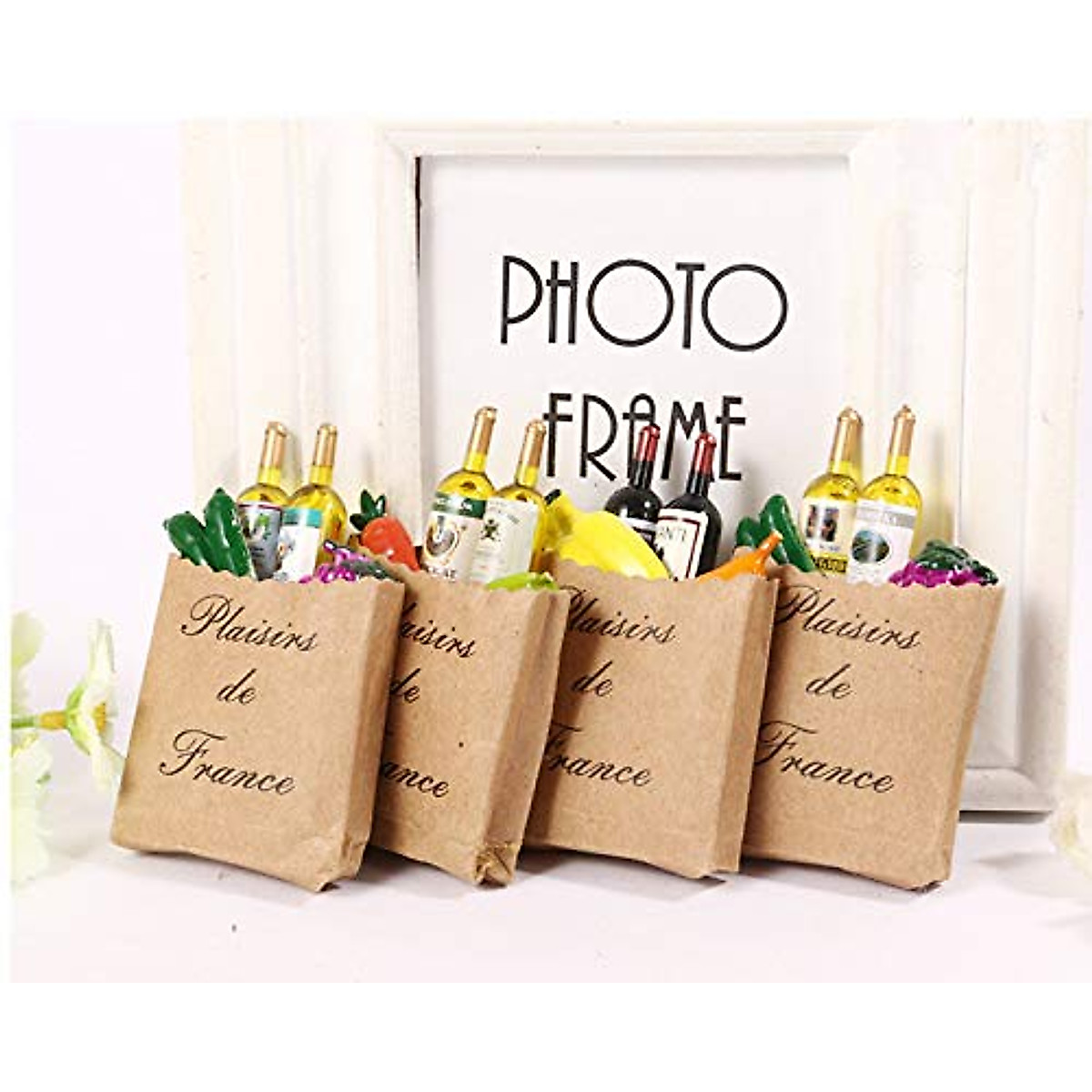 Fridge Sticker,8Pcs Simulated Cute Wine Bottles Holder Fridge Magnets for Home Wall Decoration Living Room