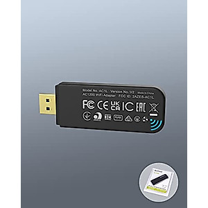 BrosTrend Linux USB WiFi Adapter 1200Mbps Supports Ubuntu, Mint, Kali, Debian, Kubuntu, Mate, Zorin, PureOS, Raspberry Pi 2+, Windows 11, USB3.0 Wireless Dual Band Wi-Fi 5GHz/867Mbps + 2.4GHz/300Mbps