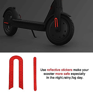 TOMALL Reflective Strip Sticker Front & Rear Wheel Rubber Sticker Red for Xiaomi Mijia M365 Sticker Scooter Replacement Parts Accessories