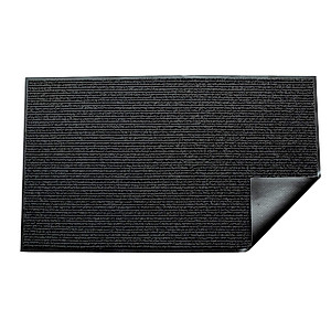 UNIMAT 3x5 (36"x60") Dual Ribbed Outdoor-Indoor Doormat with Waterproof Charcoal Rubber Backing - Stylish Welcome Mat, Perfect for Home, Office, and Kitchen Entrances