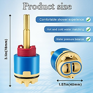 10670 Shower Cartridge, Compatible with Aquasource/Glacier Bay, Single Handle Shower Faucet Cartridge Replacement, for Hot Cold Water Tub/Shower Faucet