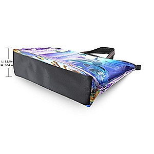 Zip Tote Bag 3D Ocean Dolphin Fish Women's Handbags Shoulder Bags Satchel Purse