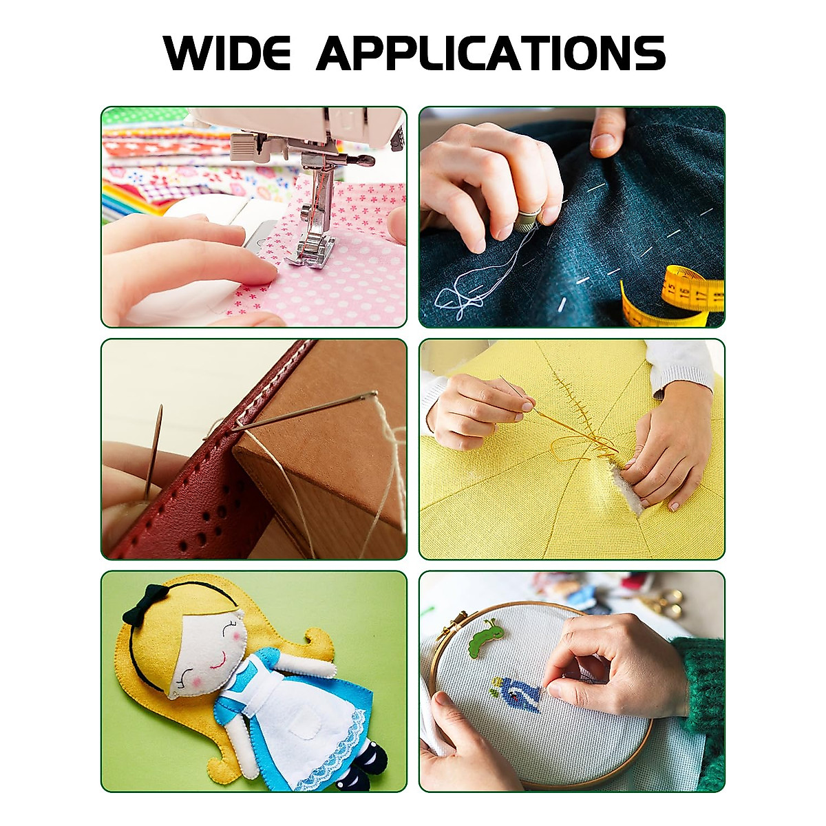 330 Yards FIVEIZERO Extra Strong Upholstery Thread,Black Bonded Nylon Thread for Denim Leather,Craft,Machine,DIY and Home (2 Pack) CJ