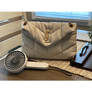 GeekAire 3.5 inch Rechargeable Mini Handheld Desk Portable Purse Travel Fan (Pink)